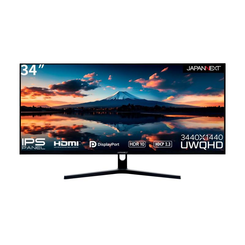 【楽天市場】JAPANNEXT 34インチ モニター UWQHD 3440 x 1440 IPS(ADS) ディスプレイ (HDMI/DisplayPort/スピーカー内蔵/VESA対応 ...