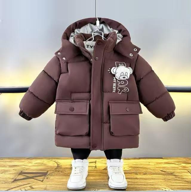 【楽天市場】子供用ダウンジャケット ボーイズ 中綿 防寒着 ロング丈 フード付き ワインレッド ブラック ライトグレー：トミーショップ 楽天市場店