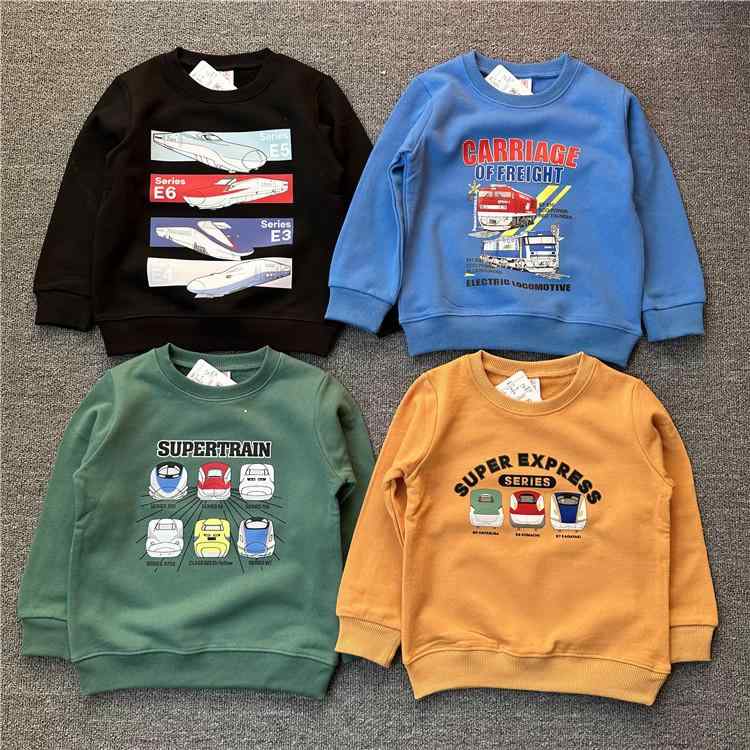 【楽天市場】子供服 トレーナー スウェットシャツ 春秋 男女兼用 長袖 トップス 新幹線 電車柄 カットソー 綿100％ 普段着 通園 通学 ...