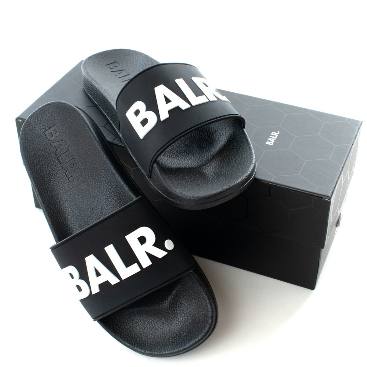 【楽天市場】BALR. slider B10247 BLACK/WHITE ブランド ロゴ シャワーサンダル スリッパ：海外ブランドtooo ...