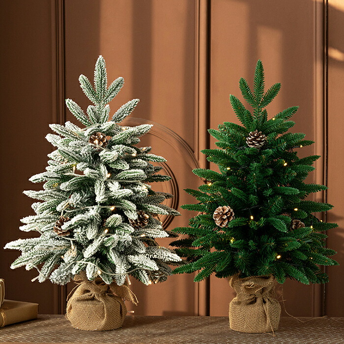 【楽天市場】クリスマスツリー 卓上 45cm ミニクリスマスツリー 卓上ツリー クリスマス 人工松 雪化粧 松ぼっくり 松かさ付き 雰囲気作り 雪付 クリスマスデコレーション インテリア 小型