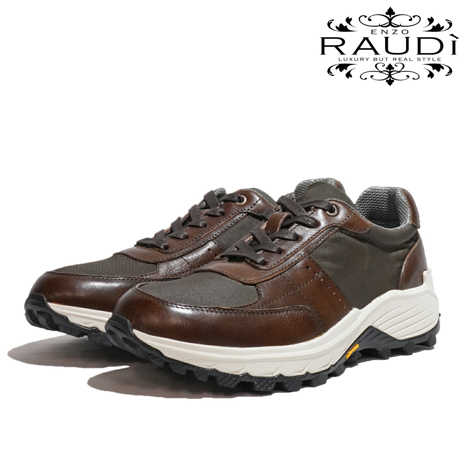 【楽天市場】【SALE】RAUDI ラウディ R-43301 KHAKI レザースニーカー 本革 カジュアルシューズ 靴 カーキ：TOP to ...