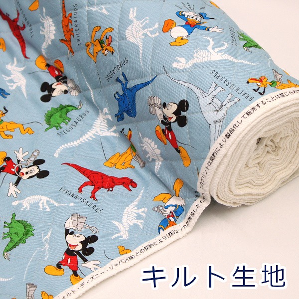 【楽天市場】【10cm単位価格】 ミッキーマウス ブルーグレー ミッキー オックス キルト キルティング 綿100％ 生地 布 約105cm幅 ...