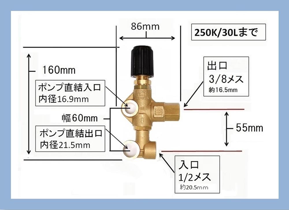 【楽天市場】アンローダーバルブ 圧力調整弁 高圧洗浄機 VB75 1/2仕様：トータルビル用品