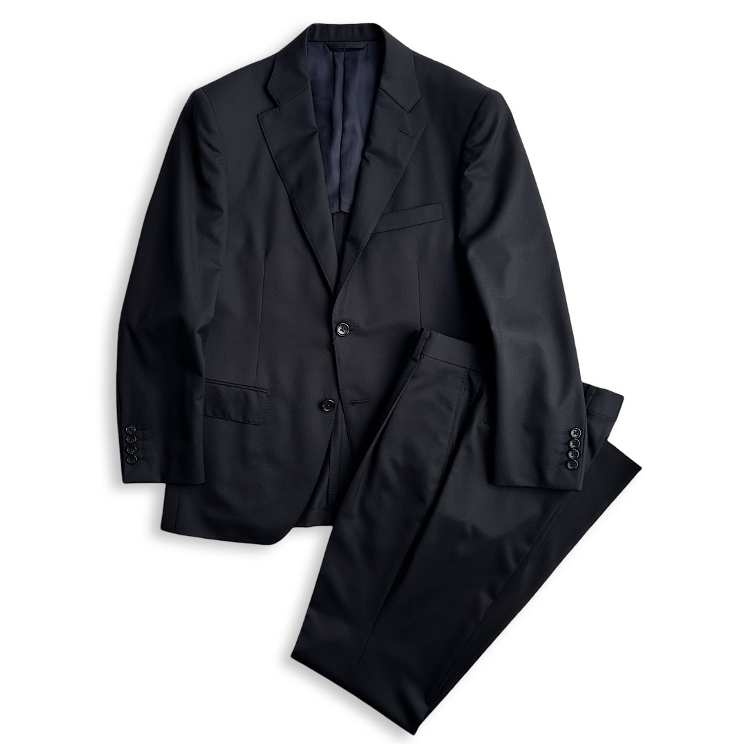 【楽天市場】D'URBAN【ダーバン】定価110,000円（税込）日本製 シルク混ウールスーツr.a.s.o 濃紺無地 ネイビーメンズ ビジネススーツ 春夏秋対応シングルスーツ ワンタックA4 ...