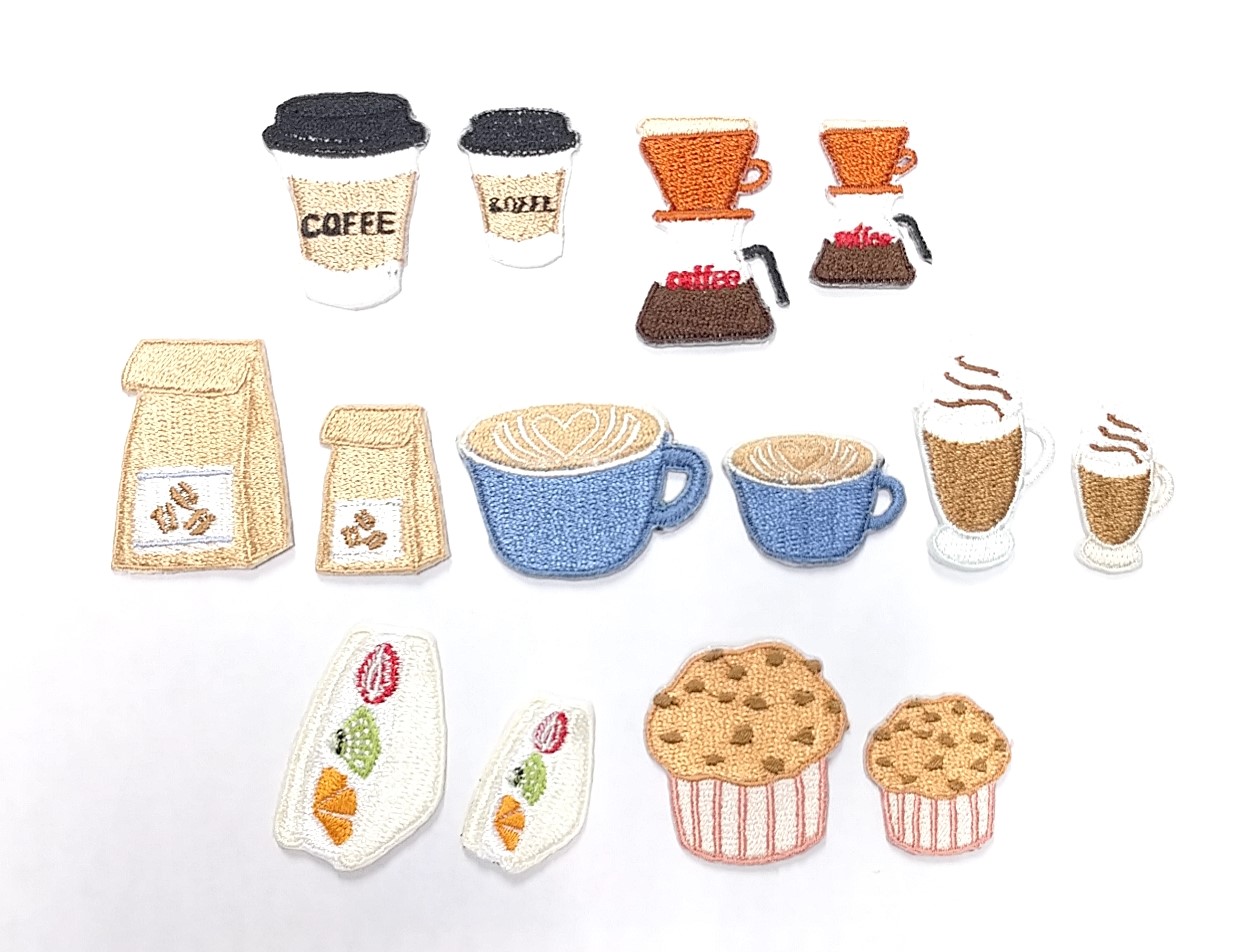 【楽天市場】カフェの刺繍ワッペン（大）（小） 刺繍 アイロン接着：Tough-Z 楽天市場店