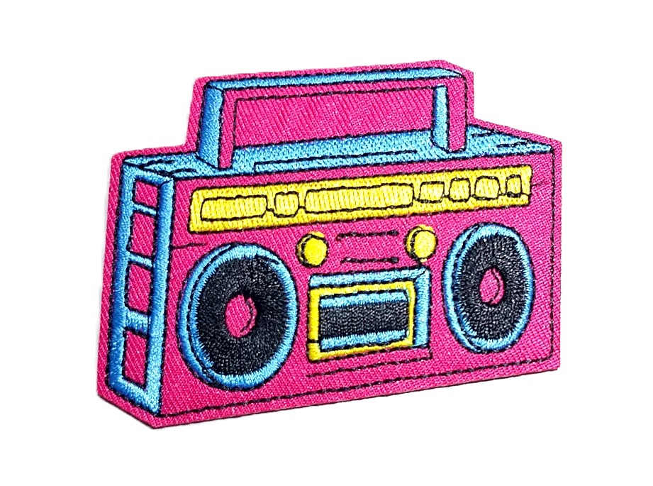 【楽天市場】WMワッペン「 ラジカセ・レッド 」＃7 可愛いイラストの刺繍ワッペン：Tough-Z 楽天市場店