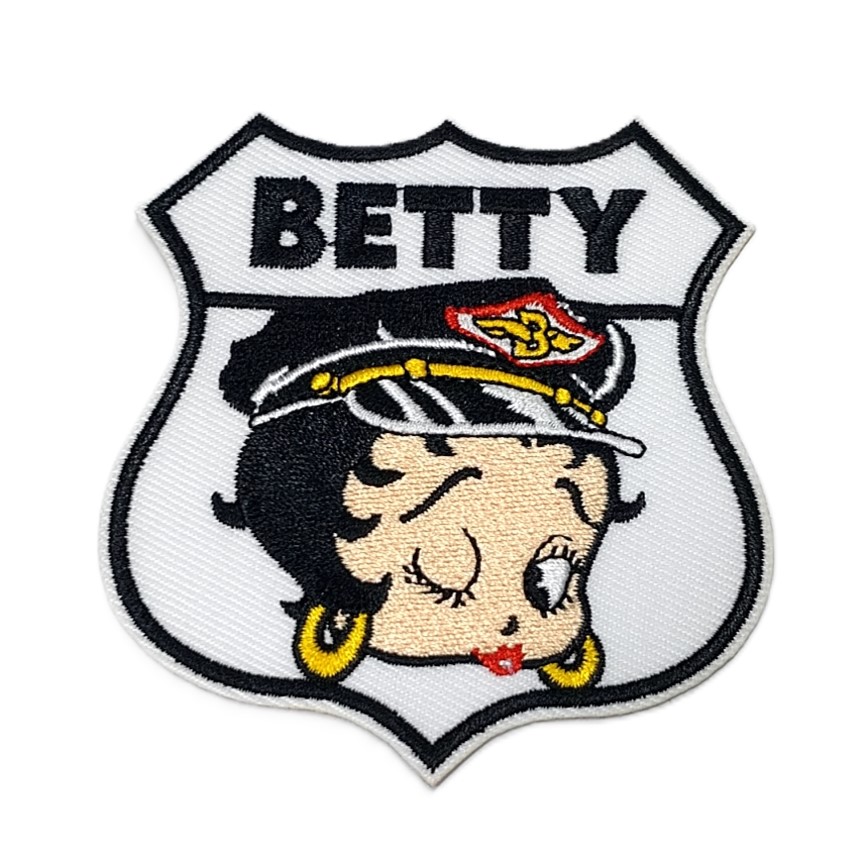 【楽天市場】Lcワッペン「 BETTY BOOP ベティ・ウインク 」レーシングの刺繍ワッペン ：Tough-Z 楽天市場店