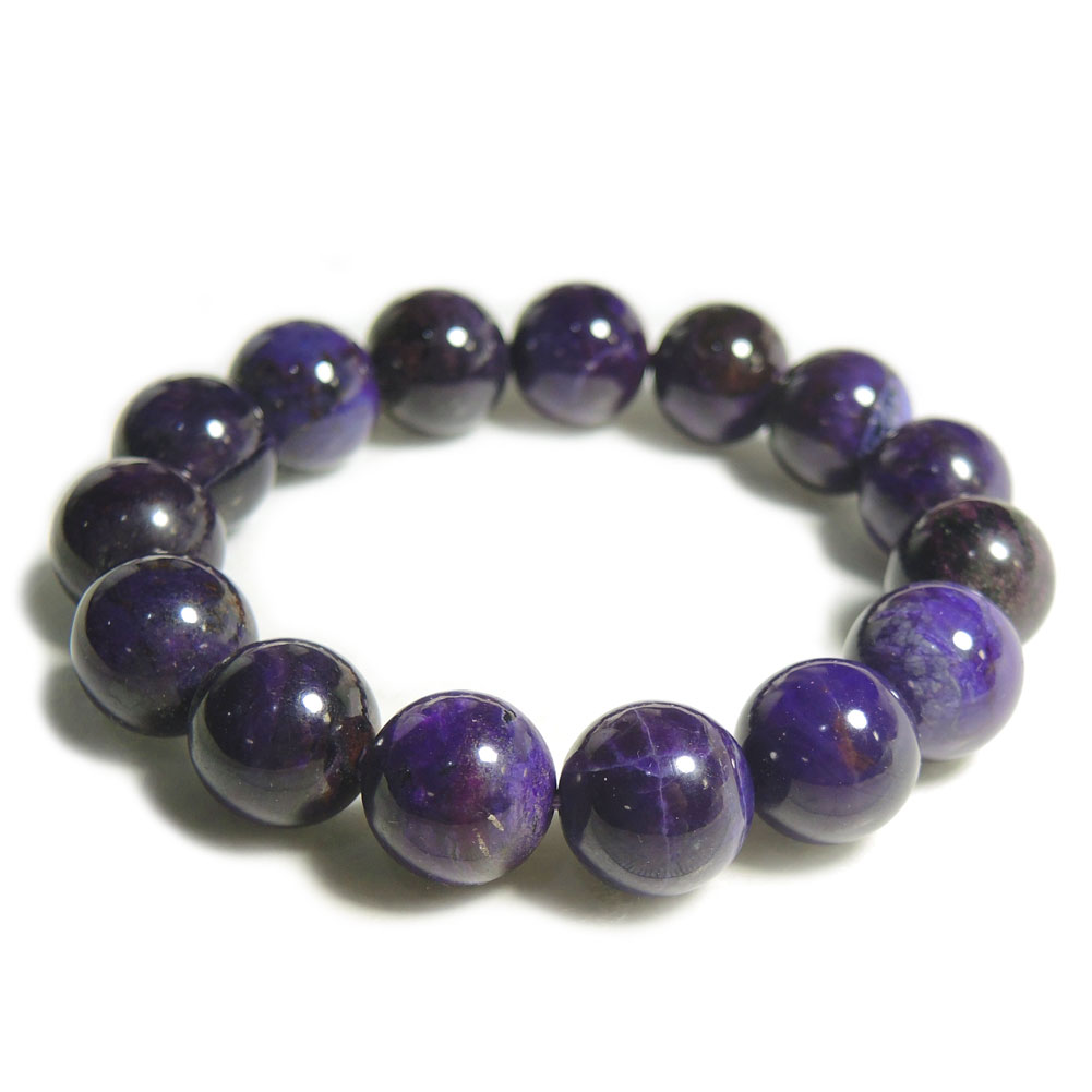 【楽天市場】【クーポンで10%OFF】スギライト ブレスレット 14mm 65g 内径17cm 産地 南アフリカ共和国 sugilite 杉石 ...