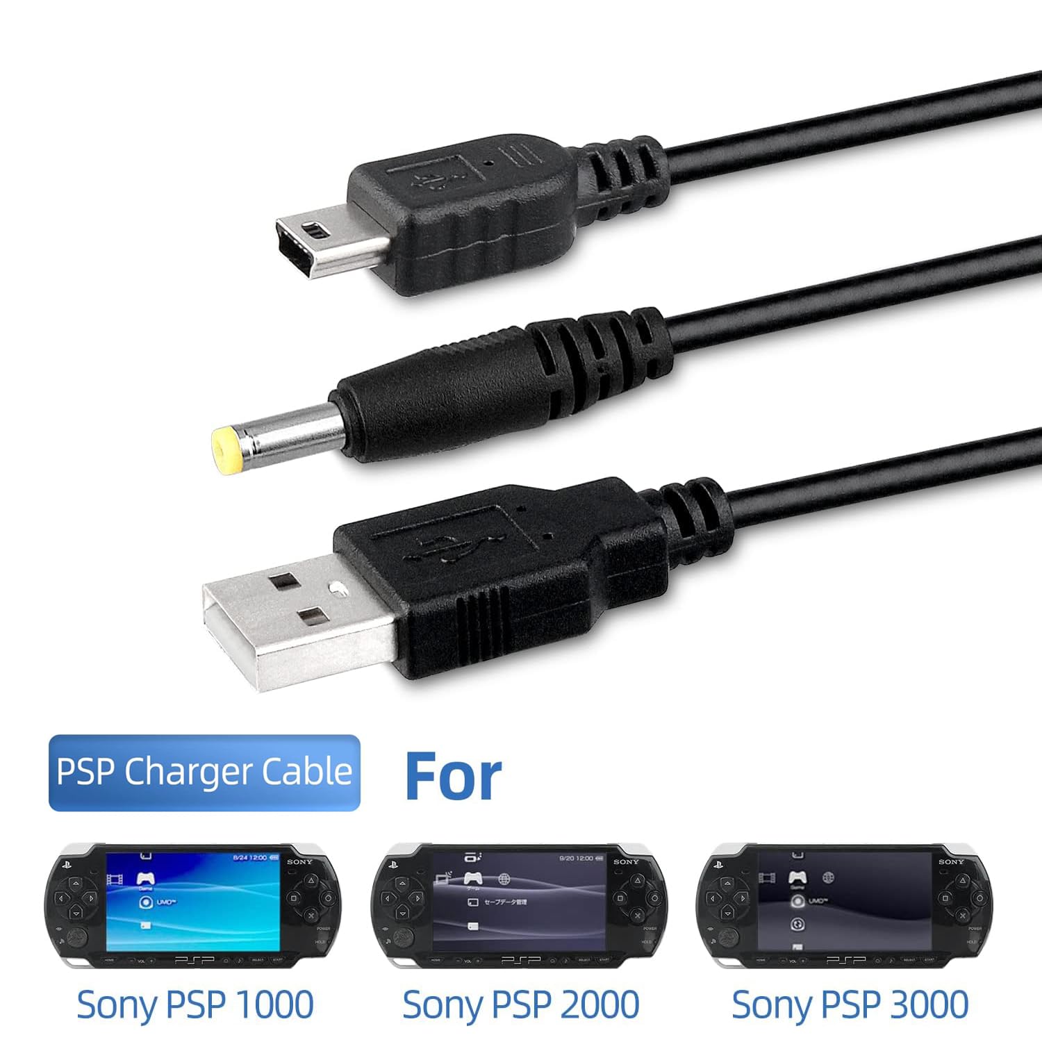 【楽天市場】【送料無料】OSTENT USB充電器ケーブル データ転送 ダウンロード Sony PSP1000/2000/3000対応：toy ...