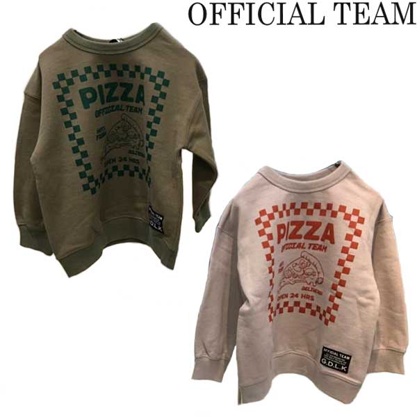 【楽天市場】オフィシャルチームOFFICAL TEAM裏毛ピザロゴトレーナー100-120cm1223202：トヨフク子供服 楽天市場店