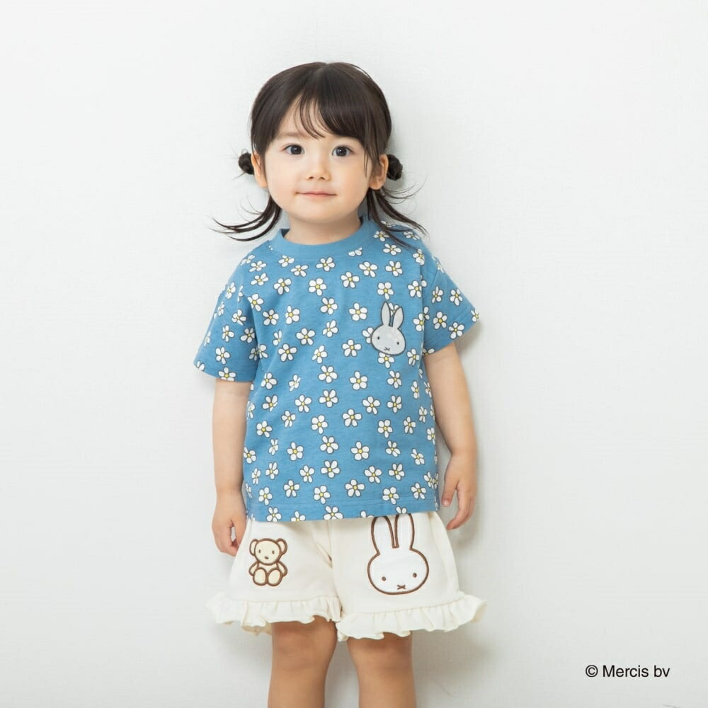 【楽天市場】Miffy ミッフィー花柄Tシャツ ブルー×80cm：トイザらス・ベビーザらス