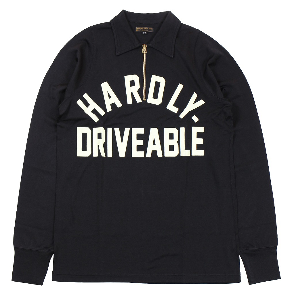 【楽天市場】WESTRIDE×HARDLY-DRIVEABLE [-VINTAGE RACING RAYON HALF ZIP- BLK ...