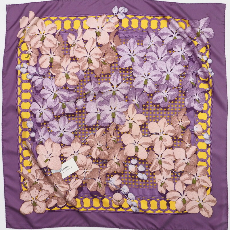 【楽天市場】HERMES エルメス SOUVENIRS D'ASIE/アジアの想い出 カレ90 スカーフ フランス製 ブランド古着【中古 ...