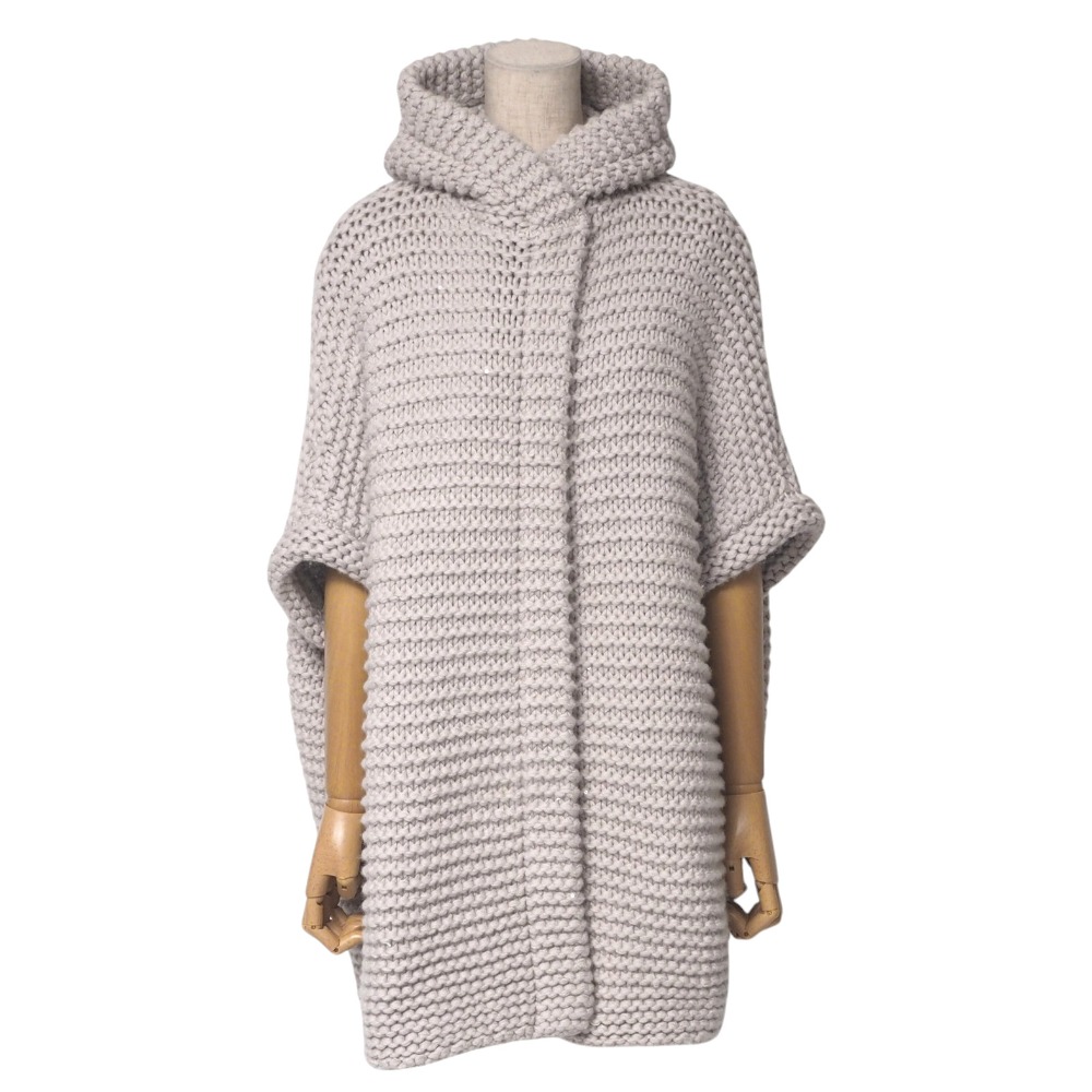 【楽天市場】Brunello Cucinelli ブルネロクチネリ ニット サイズM カーディガン ポンチョ ドルマンスリーブ スパンコール ...