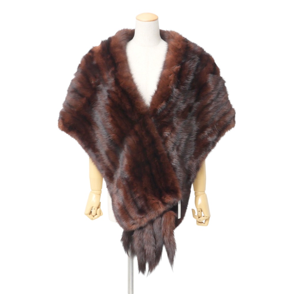 【楽天市場】 美品 sable 毛皮 セーブル ストール ファー 大判 フリンジ ショール ティペット ブランド古着【中古】20250618/RA4965：トレード楽天市場店