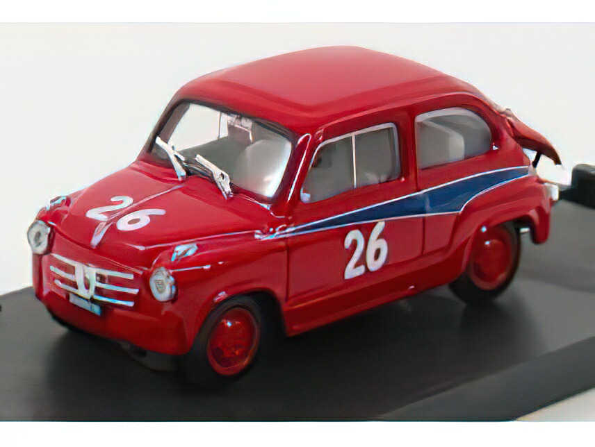 【楽天市場】FIAT 600 ABARTH 750 N 26 MILLE MIGLIA 1956 D.COGNA RED/BRUMM 1/43 ...