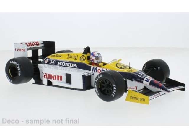 【楽天市場】1986 Williams FW11 #5 Canon Williams Honda Team F1 イギリスGP N.マンセル ホワイト/ブルー/イエローF1/ MCG1/18 ...