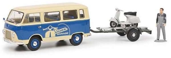 【楽天市場】フォード FK1000 + trailer Vespa & figure ブルー／クリーム/ Schuco 1/43 ミニカー ...