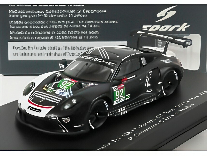 【楽天市場】PORSCHE 911 991-2 RSR チームポルシェGT N92 24hルマン 2020 ブラック/ Spark 1/87 ...