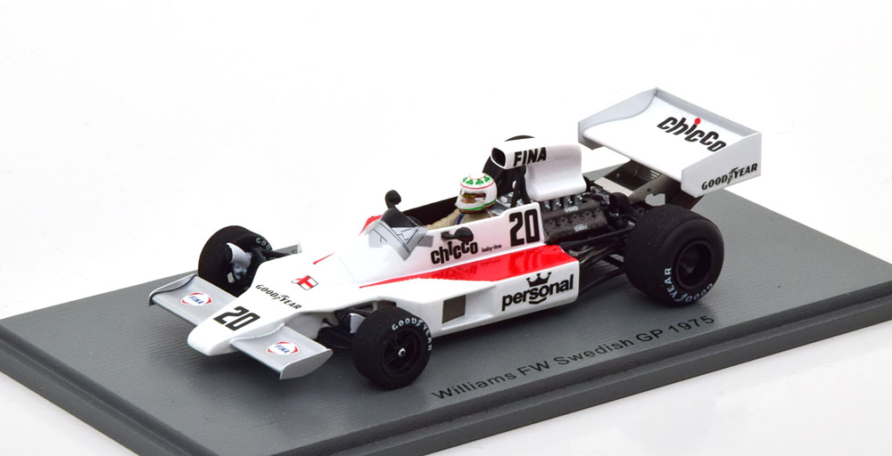 【楽天市場】Williams FW07 GPスウェーデン Magee 1975 デカール付き/ Spark 1/43 ミニカー：ラストホビー