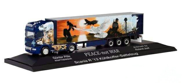 【楽天市場】Herpa Pille / Peace not War Scania R ´13 TL refrigerated セミトレーラー ...