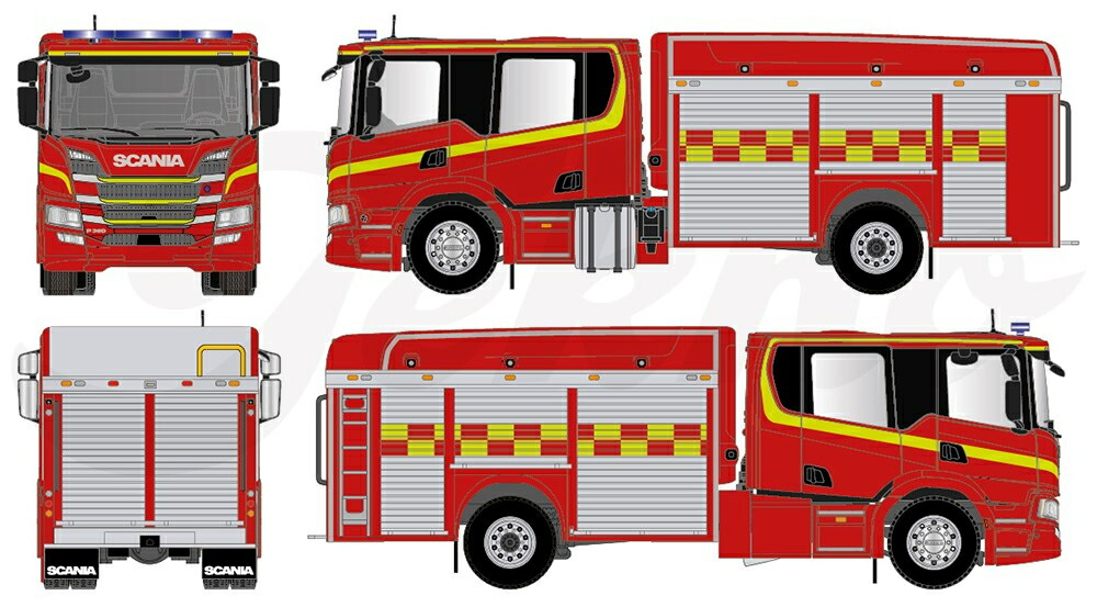 【楽天市場】【予約】2024年発売予定Scania Firetruck Scania Firetruck トラック /TEKNO 1/50 ...