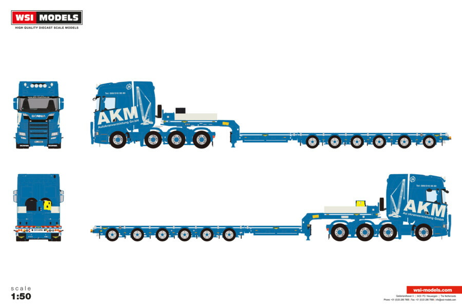 【楽天市場】【予約】2025年発売予定 AKM SCANIA S ハイライン CS20H 8×4 SL 低床ローダー - 6軸 トレーラー ...