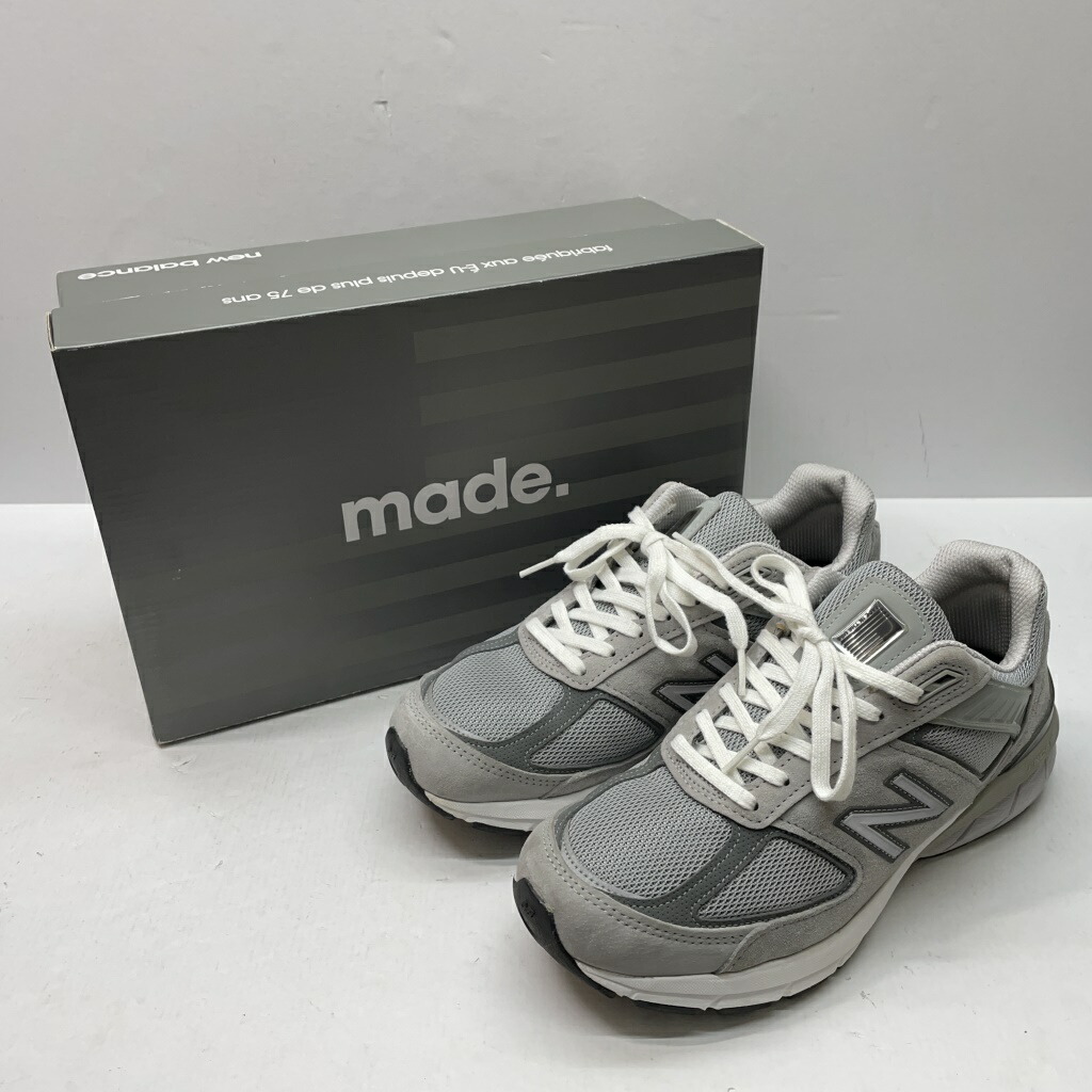 【楽天市場】【中古】 ニューバランス NEW BALANCE M990GL5 V5 width:2E 25.5cm グレー USA製 メンズ ...