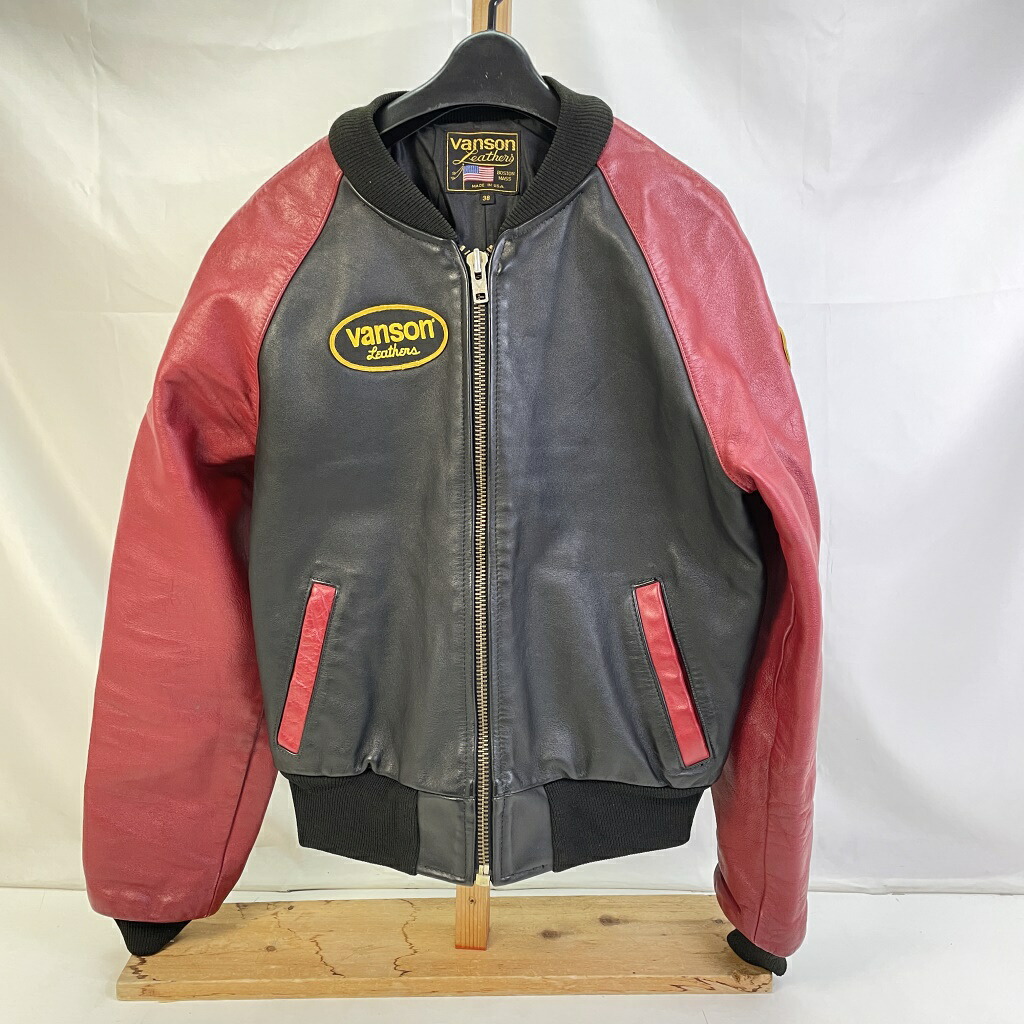 【楽天市場】【中古】 バンソン VANSON TJV レザージャケット ブラック サイズ38 USA製 メンズ アウター 01w-2475 【結城店】：トレーダー 楽天市場店