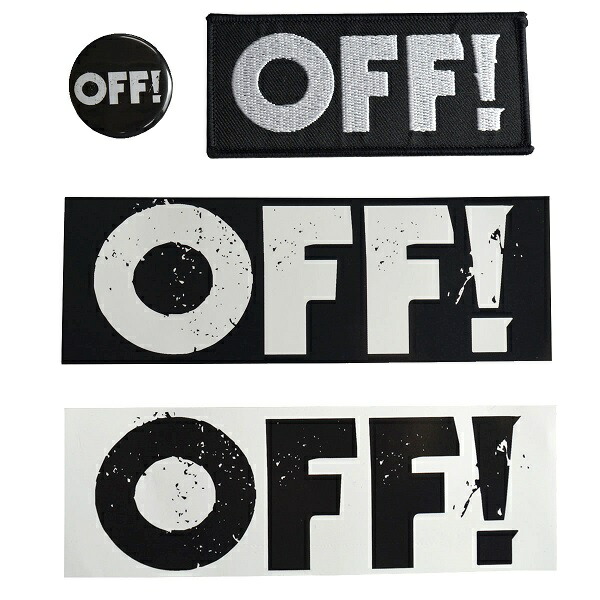 【楽天市場】OFF! オフ! Logo ステッカー×ワッペン×バッジ セット：GEEKHEAD