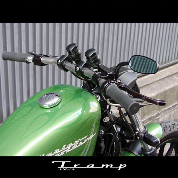 【楽天市場】TRAMP CYCLE トランプサイクル / ナロータイプバックミラー 左右セット カラー:ポリッシュ スポーツスター、ダイナ対応 ...