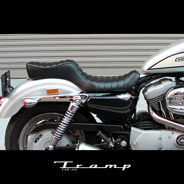 【楽天市場】TRAMP CYCLE トランプサイクル / キング＆クイーンシート ステッチタイプ 【TSE-005】スポーツスターXL ...