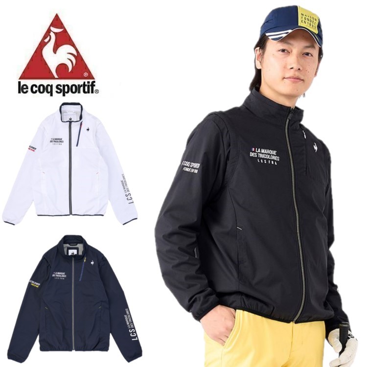 【楽天市場】【SS期間中エントリーでP5倍】Le coq sportif GOLF ルコックゴルフ メンズ 【ストレッチフォーサー】2WAYブルゾン QGMWJK00 ストレッチ 撥水 ...