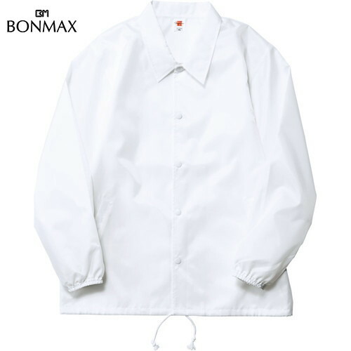 【楽天市場】【BONMAX】ボンマックス MJ0076-15 コーチジャケット[ホワイト][ジャケット/ジャンパー/裏地なし/イベント/チーム/スタッフ/ユニフォーム]【RCP】：トランスポーツ