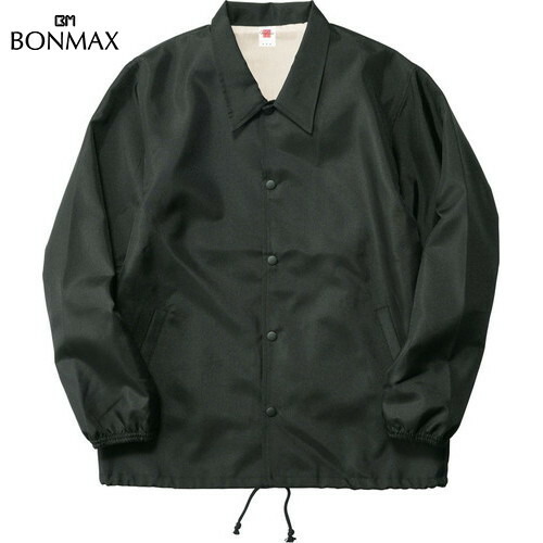 【楽天市場】 送料無料 【BONMAX】ボンマックス MJ0077-916 コーチジャケット[Vブラック][ジャケット/ジャンパー/裏地なし/イベント/チーム/スタッフ/ユニフォーム]【RCP ...