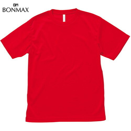 【楽天市場】【BONMAX】ボンマックス MS1146-3 3.8オンス ライトドライTシャツ[レッド][Tシャツ/半袖/半そで/クルーネック/カジュアル/トレーニング/練習/部活/クラブ ...