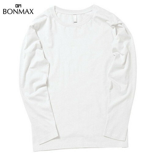 【楽天市場】【BONMAX】ボンマックス MS1605-15 5.3オンス ユーロロングTシャツ[ホワイト][Tシャツ/長袖/長そで/クルーネック/カジュアル/トレーニング/練習/部活/クラブ ...