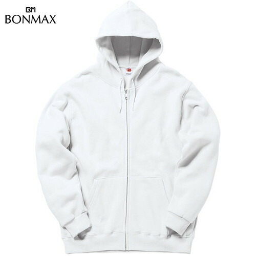 【楽天市場】 送料無料 【BONMAX】ボンマックス MS2102-15 9.0オンス ジップアップパーカー[ホワイト][パーカー/フーディ/カジュアル/アウター/トレーナー/長袖/長そで/裏 ...