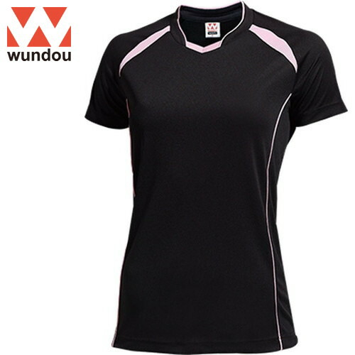 【楽天市場】【wundou】ウンドウ P1620-0089 バレーボールシャツ[ブラック×ライトピンク][Tシャツ/ゲームシャツ/スポーツTシャツ/バレーボール/バレー部/メッシュ素材 ...