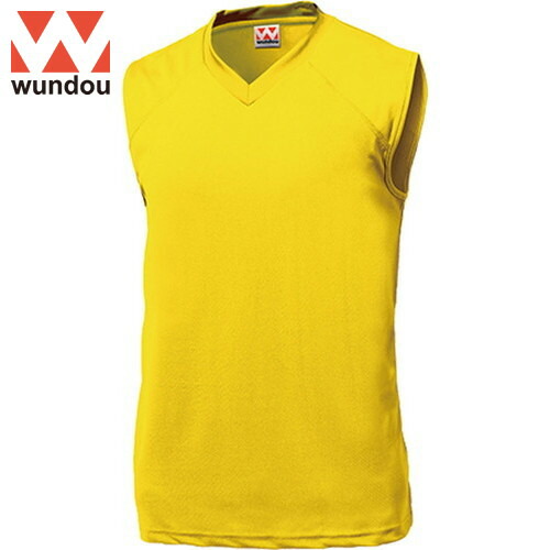 【楽天市場】【wundou】ウンドウ P1810-0021 ベーシックバスケットシャツ[イエロー][バスケットシャツ/ゲームシャツ/ノースリーブ/バスケットボール/Vネックフライス編み/サイド ...