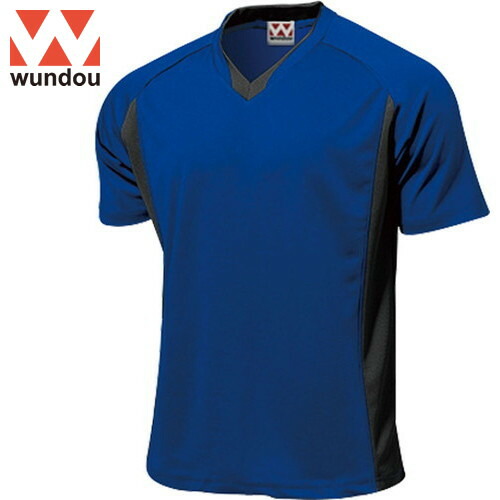 【楽天市場】【wundou】ウンドウ P1910-0005 ベーシックサッカーシャツ[ロイヤル][サッカーシャツ/スポーツTシャツ/プラクティスシャツ/ラグラン袖/切替デザインBODY/2重衿 ...