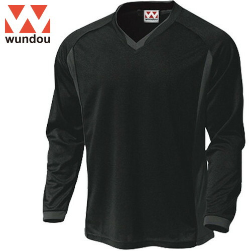 【楽天市場】【wundou】ウンドウ P1930-0034 ベーシックロングスリーブサッカーシャツ[ブラック][サッカーシャツ/スポーツTシャツ/プラクティスシャツ/長袖/長そで/ラグラン袖 ...