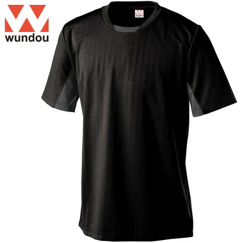 【楽天市場】【wundou】ウンドウ P1940-0034 サッカーゲームシャツ[ブラック][ゲームシャツ/サッカー/フットボール/吸汗速乾/ストライプ/通気性/練習/トレーニング/マルチ ...
