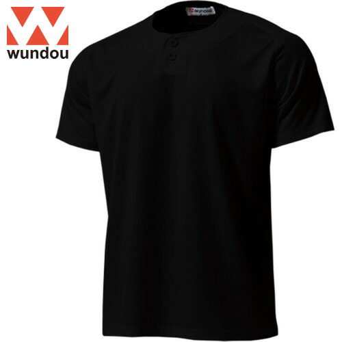 【楽天市場】【wundou】ウンドウ P2710-0034 セミオープンベースボールシャツ[ブラック][ユニホーム/ベースボール/ソフトボール/野球/草野球/ゲームシャツ/プラクティスシャツ ...