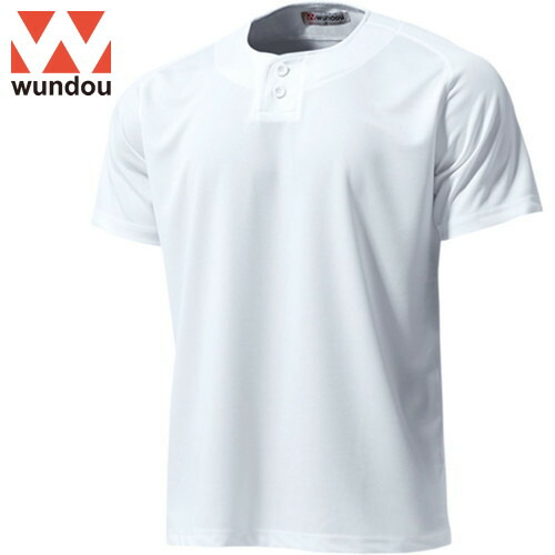 【楽天市場】【wundou】ウンドウ P2710J-0000 セミオープンベースボールシャツ[ホワイト][ユニホーム/ベースボール ...