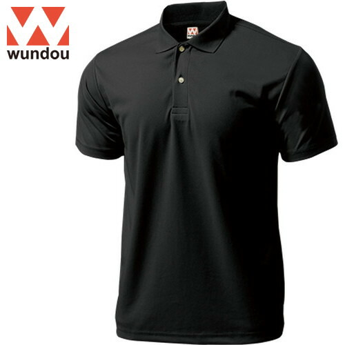 【楽天市場】【wundou】ウンドウ P335-0034 ドライライトポロシャツ[ブラック][ポロシャツ/半袖/半そで/チームユニフォーム ...