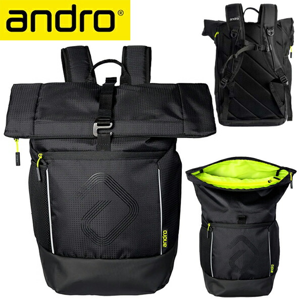 【楽天市場】★在庫あり即納★ 送料無料 【andro】アンドロ 401021048 アンドロ バックパック モルイバ [ブラック×ネオンイエロー]大きな開口部が特徴のシンプルかつクールな多機能 ...