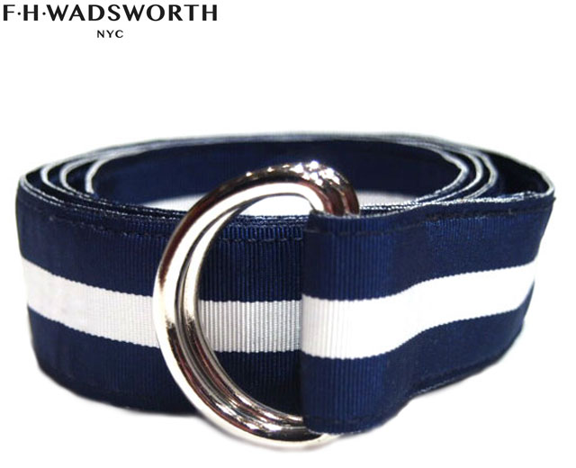 【楽天市場】FH WADSWORTH(F.H.ワズワース)/ribbon belt（リボンベルト）/navy x white：TRAVELS ...