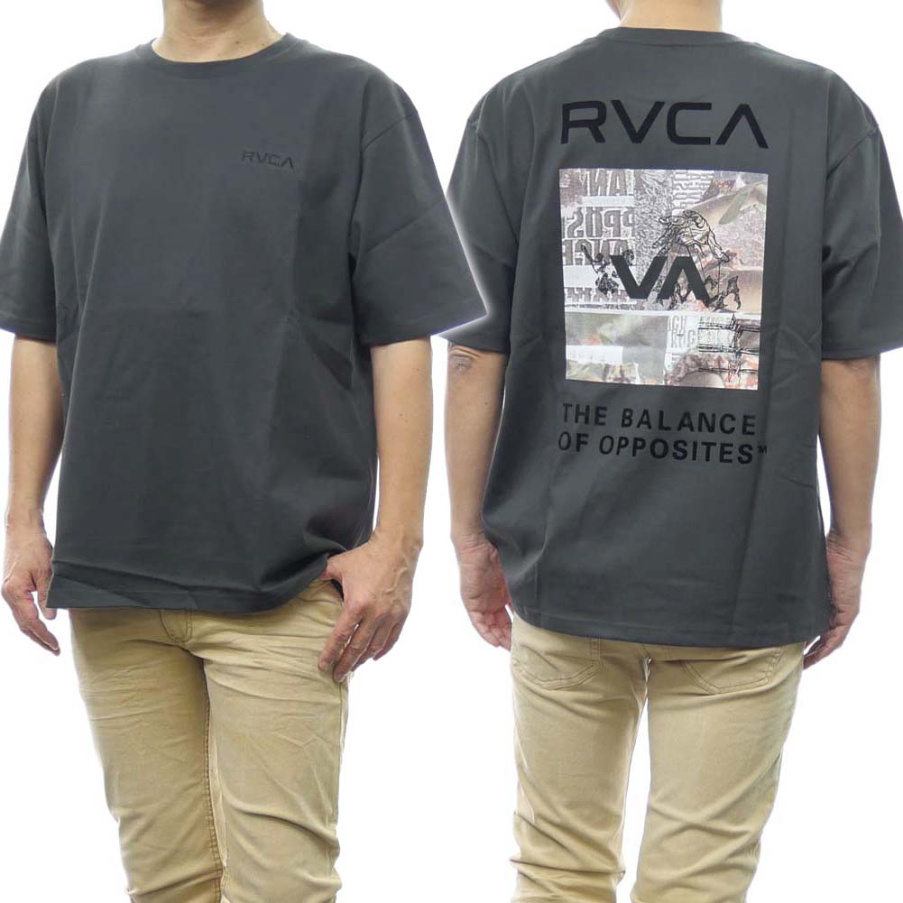 【楽天市場】RVCA ルーカ メンズ クルーネック Tシャツ BE041224 THRASHED BOX RVCA TEE チャコールグレー：TRE STYLE
